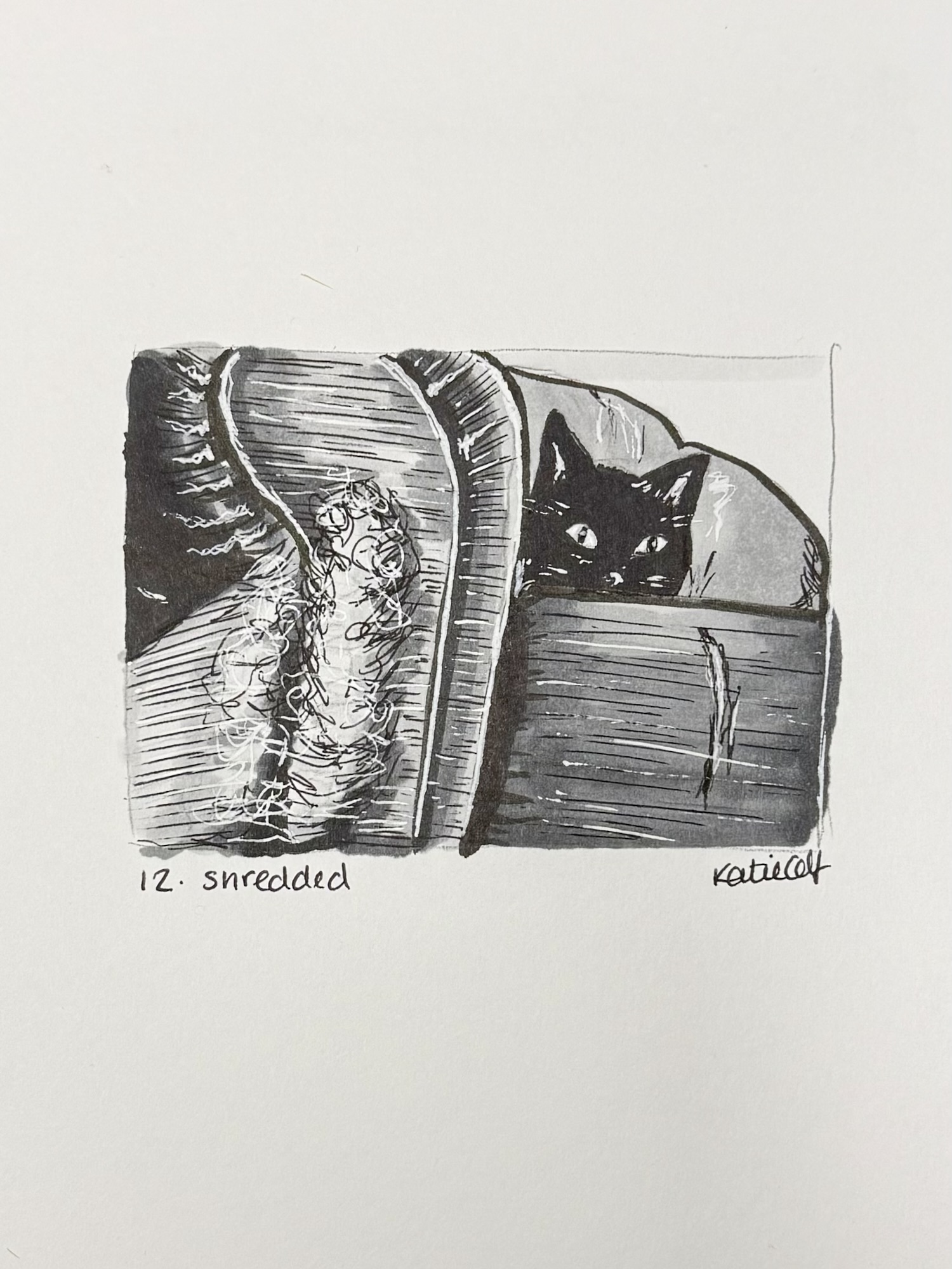 Inktober Day 12. Shredded – Maker of Things